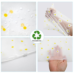 30PCS Travel Storage Bags for Clothes, Clear Reusable Bags Plastic Ziplock Bags, Waterproof Resealable Clothing Zipper Bags Luggage Organizer Pouch for Clothes, Towels, Shoes, Cosmetics (5 Size)