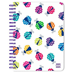 Ladybug Party | 2024 6 x 7.75 Inch 18 Months Weekly Desk Planner | July 2023 - December 2024 | StarGifts | Planning Stationery