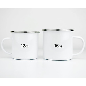 Get Lost Enamel Camper Mug, Camping Coffee Mug, Nature Outdoor Hiking Camp Lover Gift (12oz)