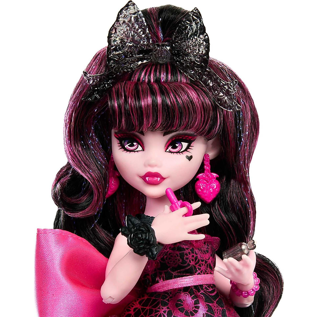 Monster High Monster Ball Doll, Draculaura in Party Dress with Themed Accessories Including Chocolate Fountain