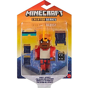 Mattel Minecraft Creator Series Wrist Spikes Figure, Collectible Building Toy, 3.25-inch Action Figure with Accessories, Gift for Ages 6 Years & Older