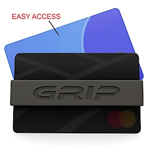 Grip Money Bands (Pack of 3) - FOGHORN GRAY - Premium Silicone Band for Cash & Cards - Slim & Durable Design