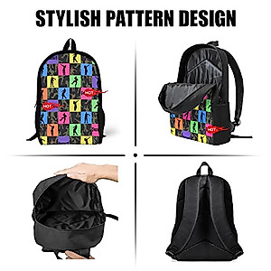 gkvuwhi Anime Backpack, Student School Bags Cute American Cartoon College School Large Capacity Durable Water Proof for Women Men Travel Bag