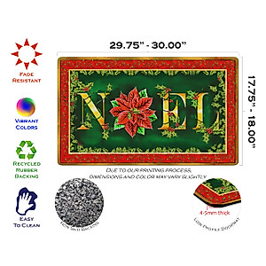 Toland Home Garden 800101 Noel Winter Door Mat 18x30 Inch Christmas Outdoor Doormat for Entryway Indoor Entrance