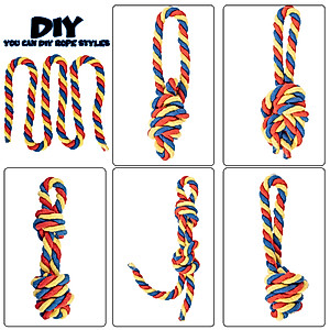 KLLOUZE Dog Bungee Tug Toy Hanging Dog Rope Toy Indoor Outdoor Pull Interactive Toys with 1 DIY Chew Rope for Small Medium to Large Dogs