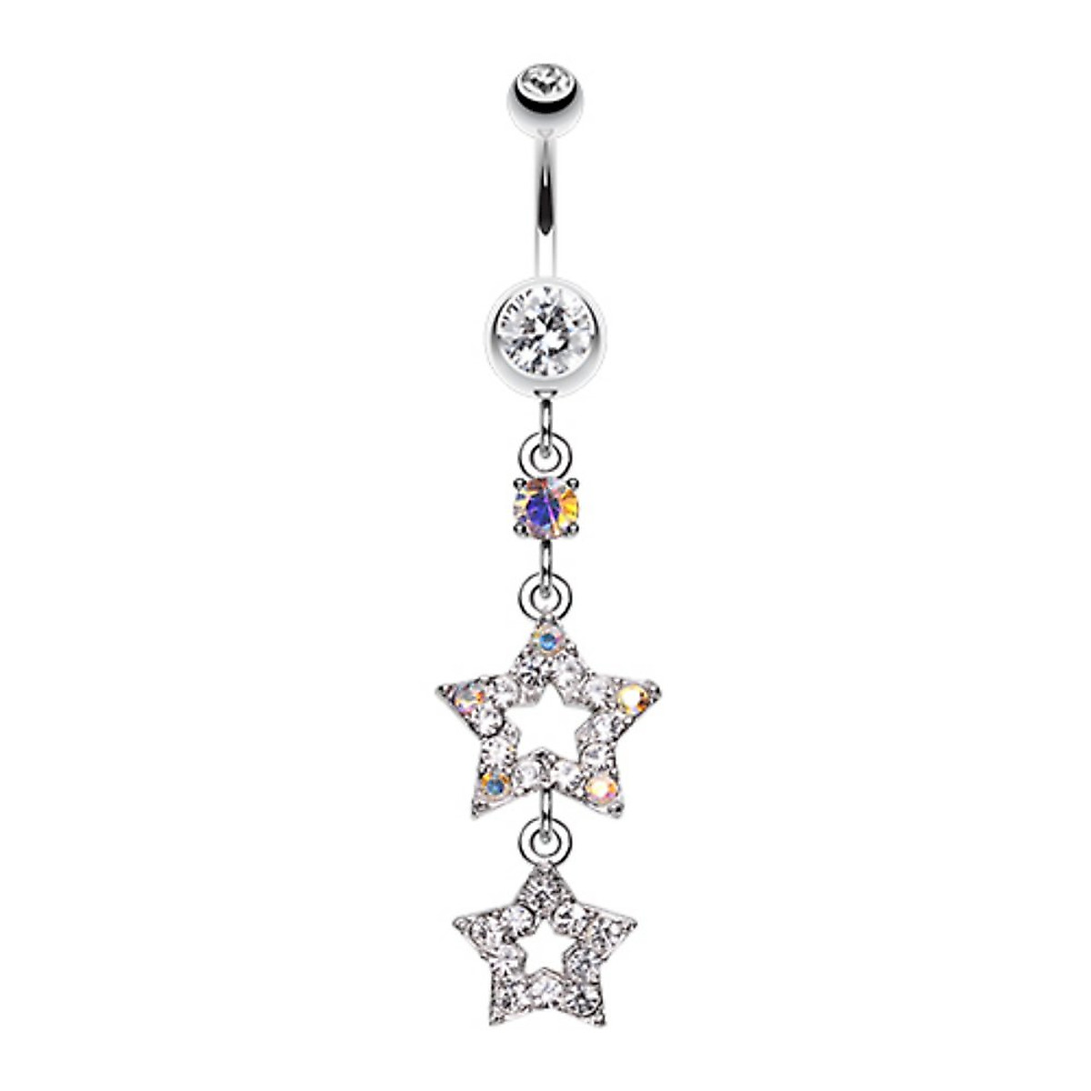 Jeweled Star Drop WildKlass Belly Button Ring