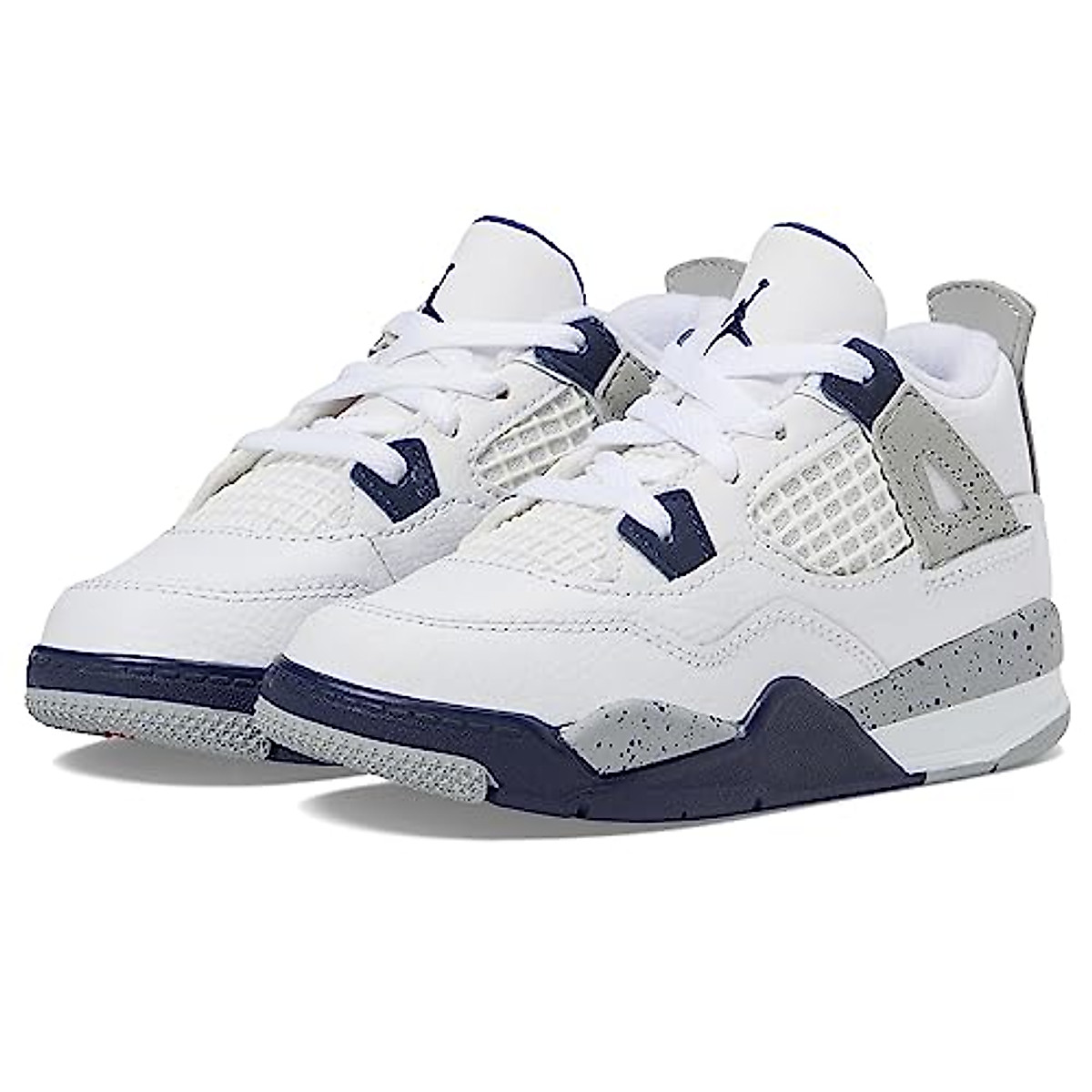 Jordan Jordan 4 Retro (Little Kid) White/Midnight Navy/Light Smoke Grey 3 Little Kid M