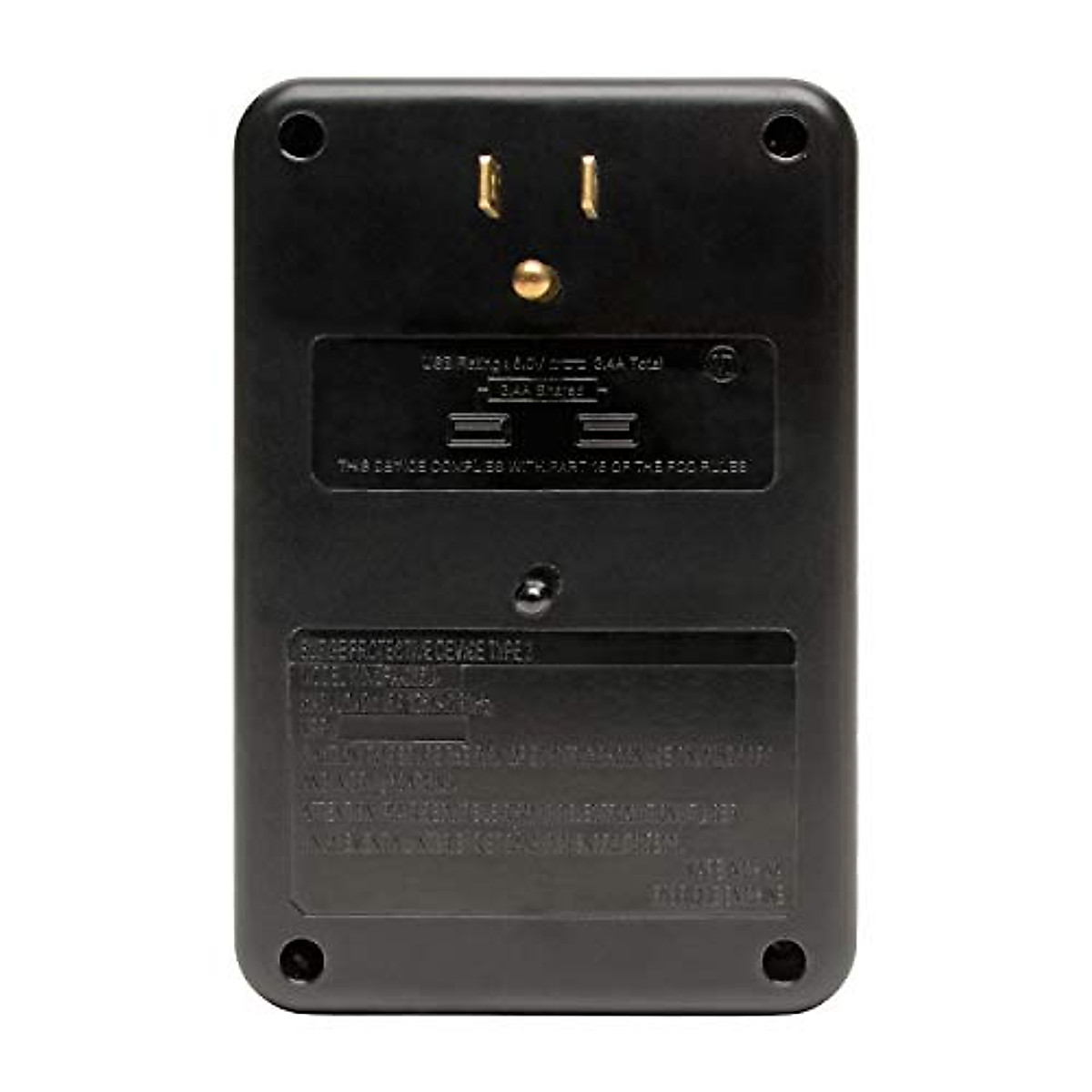 Tripp Lite Surge Protector TLP6SLUSBB 6 Outlet 2 USB Ports Direct Plug-In