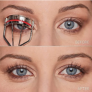Kevyn Aucoin The Eyelash Curler: Easy use. Long-lasting curl of lashes effect. Wide opening. Stainless steel with two red lash cushions. Pro makeup artist tool for before & after mascara application