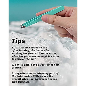 Eyebrow Tweezers Set 7 in 1, Tweezers with Leather Travel Case, Precision Tweezers for Women with Curved Scissor, Eyebrow Razor, Eyebrow Kit for Facial Hair Ingrown Hair Removal