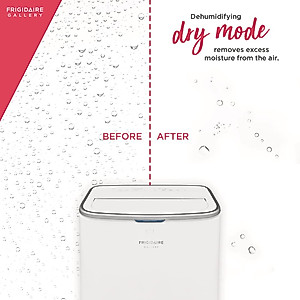 Frigidaire FHPC102AB1 Portable Air Conditioner with Remote Control for Rooms, Up to 350 Sq. Ft, White