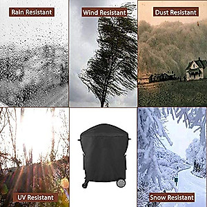 Uniflasy 7113 Grill Cover for Weber Q100 Q1000 Q1200 Q200 Q2000 Q2200 Series, Fit Weber 50060001 51060001 54060001 Liquid Propane Grill, Compatiable with Weber 7113, Waterproof, Fade Resistant