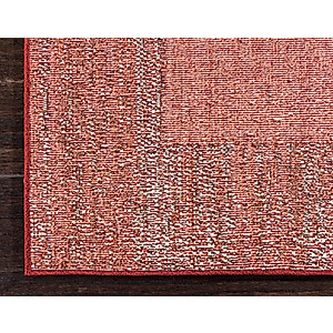 Unique Loom Del Mar Collection Area Rug - Abigail (5' 3" x 8' Rectangle, Terracotta/ Red)