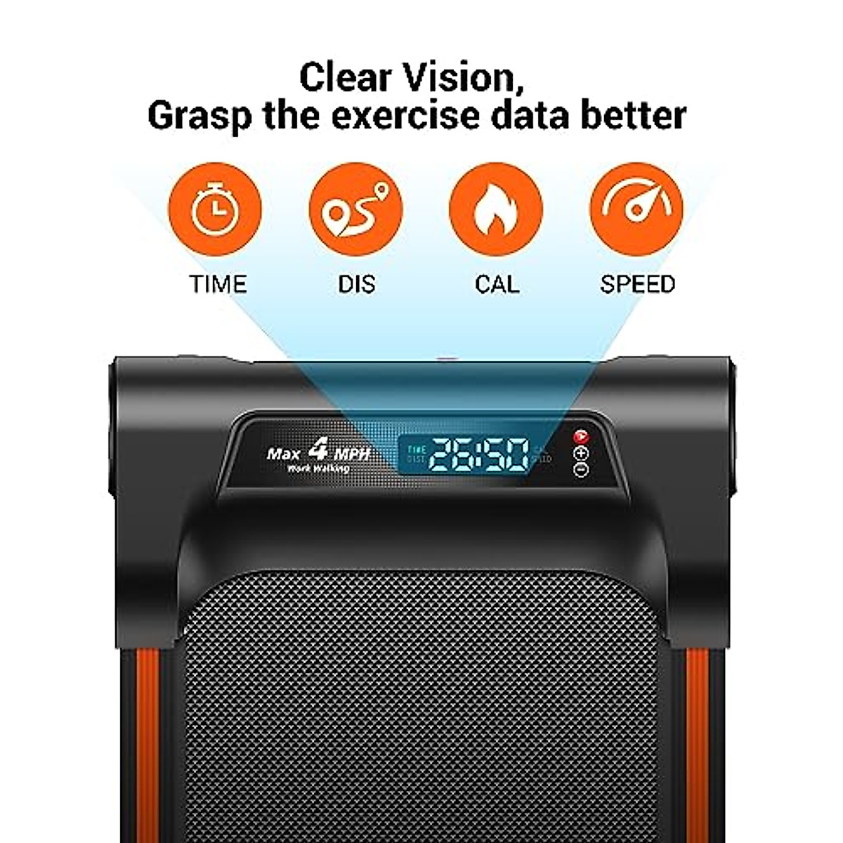 Walking Pad, GORPORE Under Desk Walking Treadmill for Home Office, Portable Mini Treadmill with Wider Running Belt and Remote Control