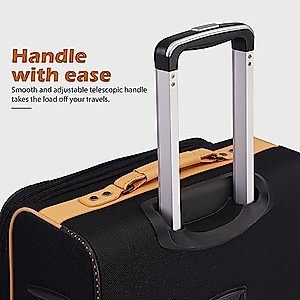 Coolife Luggage 4 Piece Set Suitcase Expandable TSA lock spinner softshell