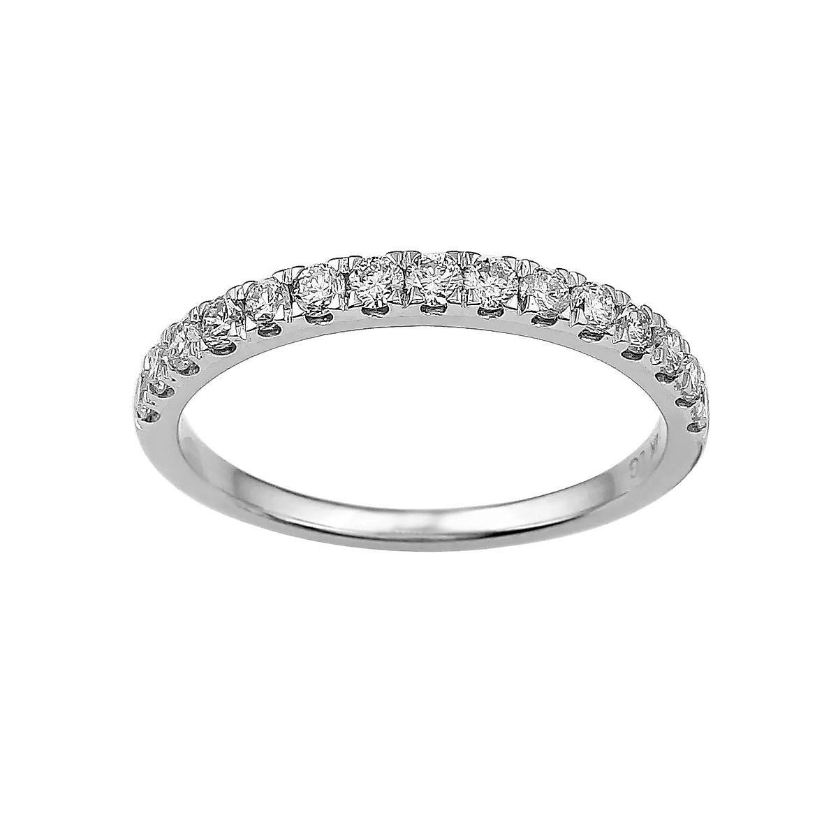 14k White Gold Lab-Created Diamond Wedding Ring Band (1/2 cttw, F-G Color, VS-SI Clarity) Size 6