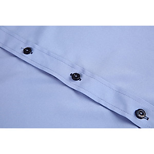 Alex Vando Mens Dress Shirt Wrinkle Free Regular Fit 4-Way Stretch Button Down Shirts,Blue,M