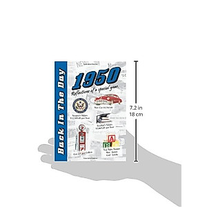 1950 Back In The Day - 24-page Greeting Card / Booklet with Envelope (5 x 7 Size) – Great for Birthdays, Anniversaries, Reunions, Graduations, Client & Corporate Gifts