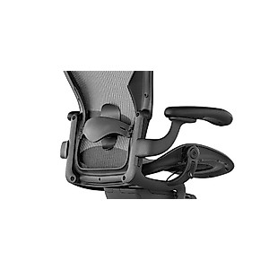 Heгman MiIIeг Aeron V2 Chair (Remastered) Fully Loaded with Lumbar Support, Graphite/Carbon, Size B (Open Box)