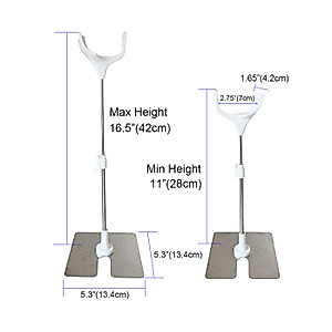 MEOLY Detachable 11"-16.5" Doll Stand Ajdustable Stainless Steel Doll Support Stand Action Figure Display Rack for Window Display, Decoration, Collection, Decoration