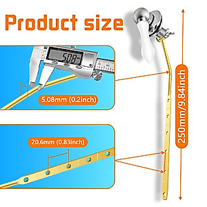 Boltigen Toilet Handle Replacement Kit, Front Mount Flush Handle for Toilet Tank, White Toilet Lever Replacement with Stainless Steel Flapper Chains, for Universal Toilets Flush Repair