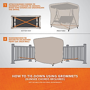 Modern Leisure Patio Swing Cover - Outdoor Swing Cover, Waterproof & Weatherproof,Khaki
