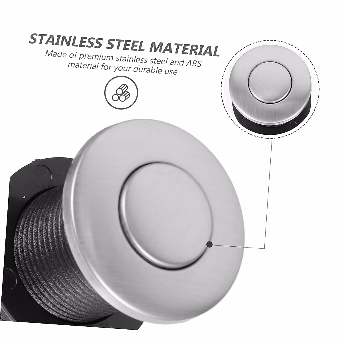 Homoyoyo 2 Sets Pneumatic Switch Disposal Buttons Garbage Air Switch Garbage Disposal Button Cordless Air Kit Disposal Air Kraus Bath Garbage Disposal Accessories Massage Abs Part