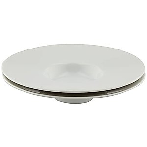 Kanesu Ceramics 50100802 Pasta Plate, White, Wide Rim, 7.9 inches (20 cm), Flat Soup Plate, Made in Japan, Pack of 2