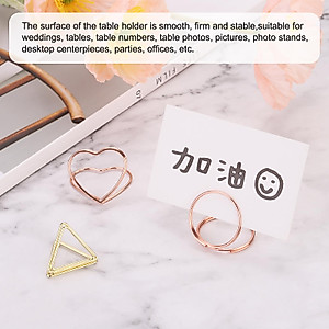 MECCANIXITY Table Number Holders 10pcs Gold Place Card Holder Name Stands Picture Holders for Tables Setting Wedding Display