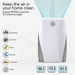 Vornado PCO575DC Air Purifier with True HEPA and Carbon Filtration to Capture Allergens, Smoke, Odors, and Patented Silverscreen Technology Attacks Viruses, Whole Room, White