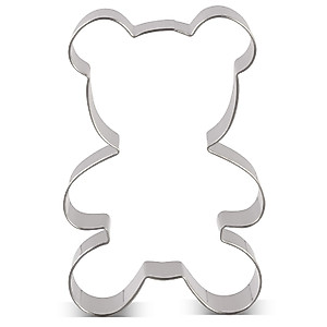 LILIAO Teddy Bear Cookie Cutter for Baby Shower - 2.7 x 3.9 inches - Stainless Steel