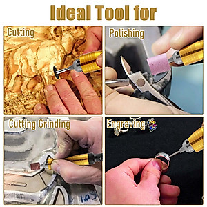 FlySkip Flex Shaft Rotary Tool 1000W 30000RPM,Flex Shaft Hanging Grinder Carver with Forward and Reverse Rotation, Multi-function Metalworking with Foot Pedal Control for Carving Buffing (1000W)