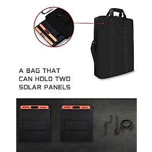 Global Storage Padded Utility Solar Panel Bag,for Jackery 100 watt Solar Panel,Double Layer Design, Can Hold 2 Battery Panels.