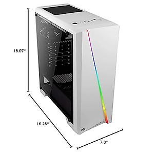 Cylon White RGB Mid Tower Computer Case