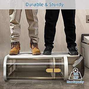 MOSAMNI 4-Tiers Slim Bathroom Storage Cabinet, Narrow Bathroom Storage, Movable Bathroom Storage Organizer for Small Spaces-Out of Box