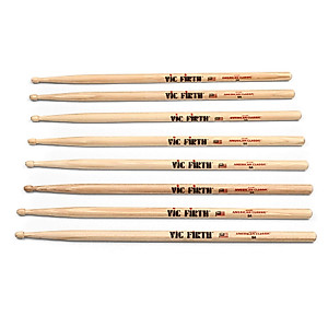 Vic Firth American Classic 4 for 3 Drumstick Pack - 5A - Wood Tip