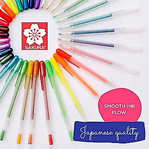 SAKURA Gelly Roll Stardust Glitter Gel Pens - Bold Point Ink Pen for Lettering, Drawing, Invitations, & Stationery - Assorted Colored Ink - Bold Line - 16 Pack