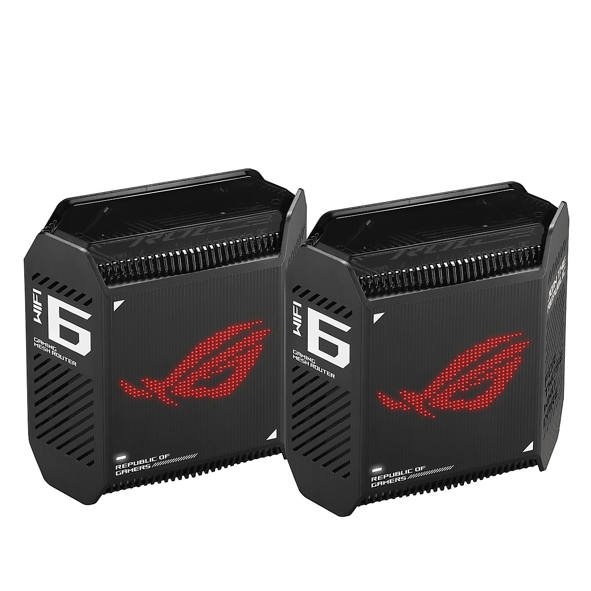 ASUS ROG Rapture GT6 (2PK) Tri-Band WiFi 6 Gaming Mesh WiFi System & ROG Rapture WiFi 6E Gaming Router (GT-AXE16000) - Quad-Band, 6 GHz Ready, Dual 10G Ports, 2.5G WAN Port, AiMesh Support