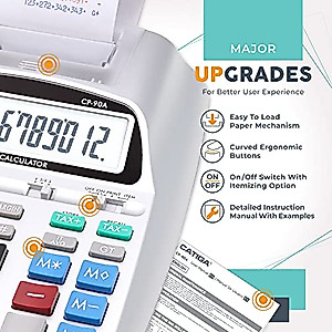 CATIGA New & Upgraded 2023 Printing Calculator Adding Machine 10 Key, Desktop Home Office Calculator with Paper Roll Print Out, Accounting Business Finance