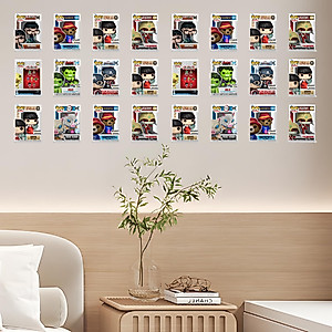 TERDEWE (12 Pack) Clear Floating Wall Shelf, Wall Floating Shelves for Funko Pop, Action Figures,Security Cameras, Baby Monitors, Speakers or Any Small Accessories.