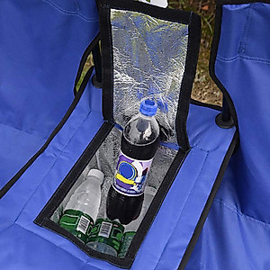 Double Folding Picnic Chairs with Umbrella Mini Table Beverage Holder Carrying Bag Table Cooler Beach Camping Chair for Beach Patio Pool Park Outdoor Portable Camping