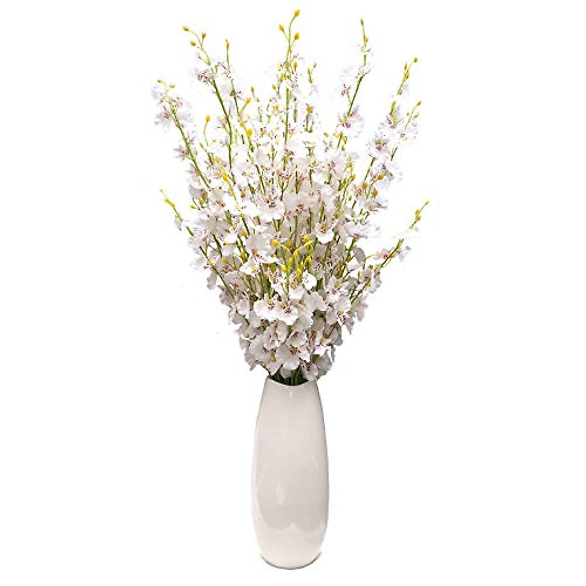 OMUYGDD Silk Flowers in Bulk Wholesale Artificial Orchids, 12 Pcs (Each 38.5”), for Wedding Festive Party Home Office Decoration, Not Include Vase