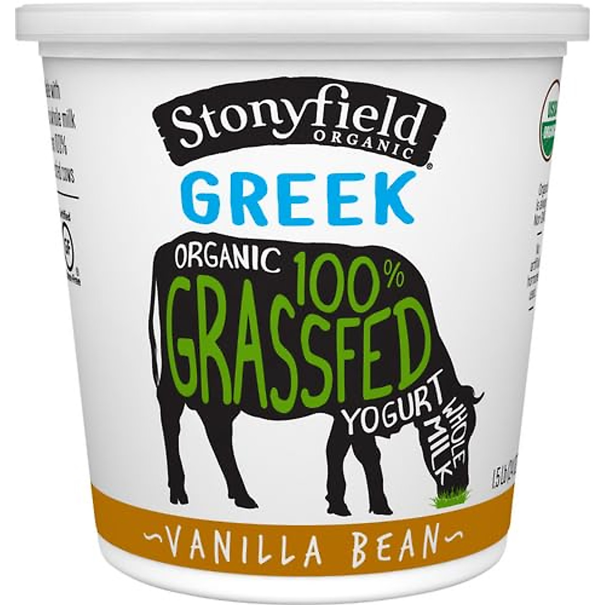 Stonyfield® Organic 100% Grassfed Vanilla Greek Whole Milk Yogurt 24 oz. Tub
