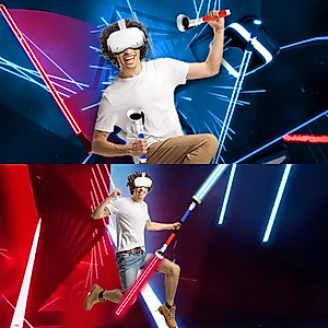 VR Game Handles Accessories,Dual/Long Handles Extension Grips for Meta/Oculus Quest 2, Comfortable Silicone Washable Multipurpose Handle for Playing Beat Saber Games