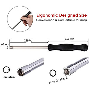 HUZTL Carburetor Adjustment Tool (21-Teeth Splined + Pac Man) Carburator Adjusting Kit for 2-Cycle Small Engine Poulan Husqvarna Homelite Weed Eater Craftman Echo Trimmer Blower