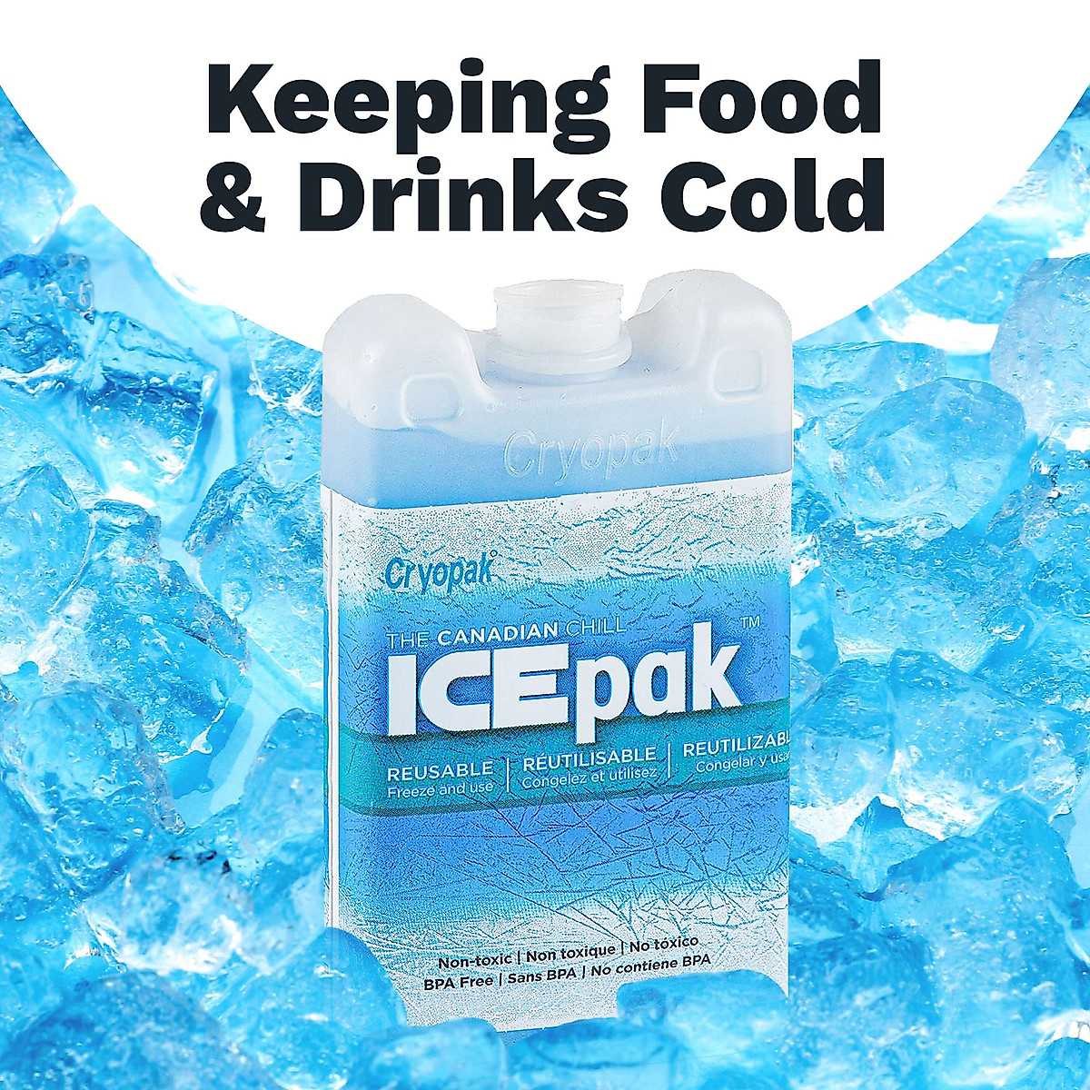 Cryopak Hard Shell Reusable Ice Pack, 3x5 (Pack of 4)