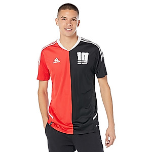 adidas Men's Messi Jersey, Black/Vivid Red, Large