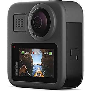 GoPro MAX 360 Action Camera with Premium Accessory Bundle – Includes: SanDisk Extreme 32GB microSDHC Memory Card, Rechargeable Underwater LED Light, Protective Carrying Case & Much More