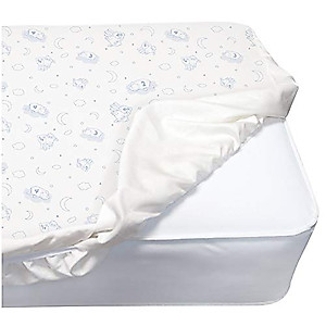 Serta PerfectSleeper Deluxe Crib Mattress Pad - 2 Pack – 100% Waterproof, Quilted Top, Fitted Protective Crib Mattress Pad, White