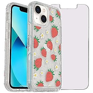 OtterBox Symmetry Series iPhone Case, Bonus Screen Protector, Apple Phonecase, Ultra Slim Fit, for MagSafe Wireless Charging (Strawberry, iPhone 13 Mini)